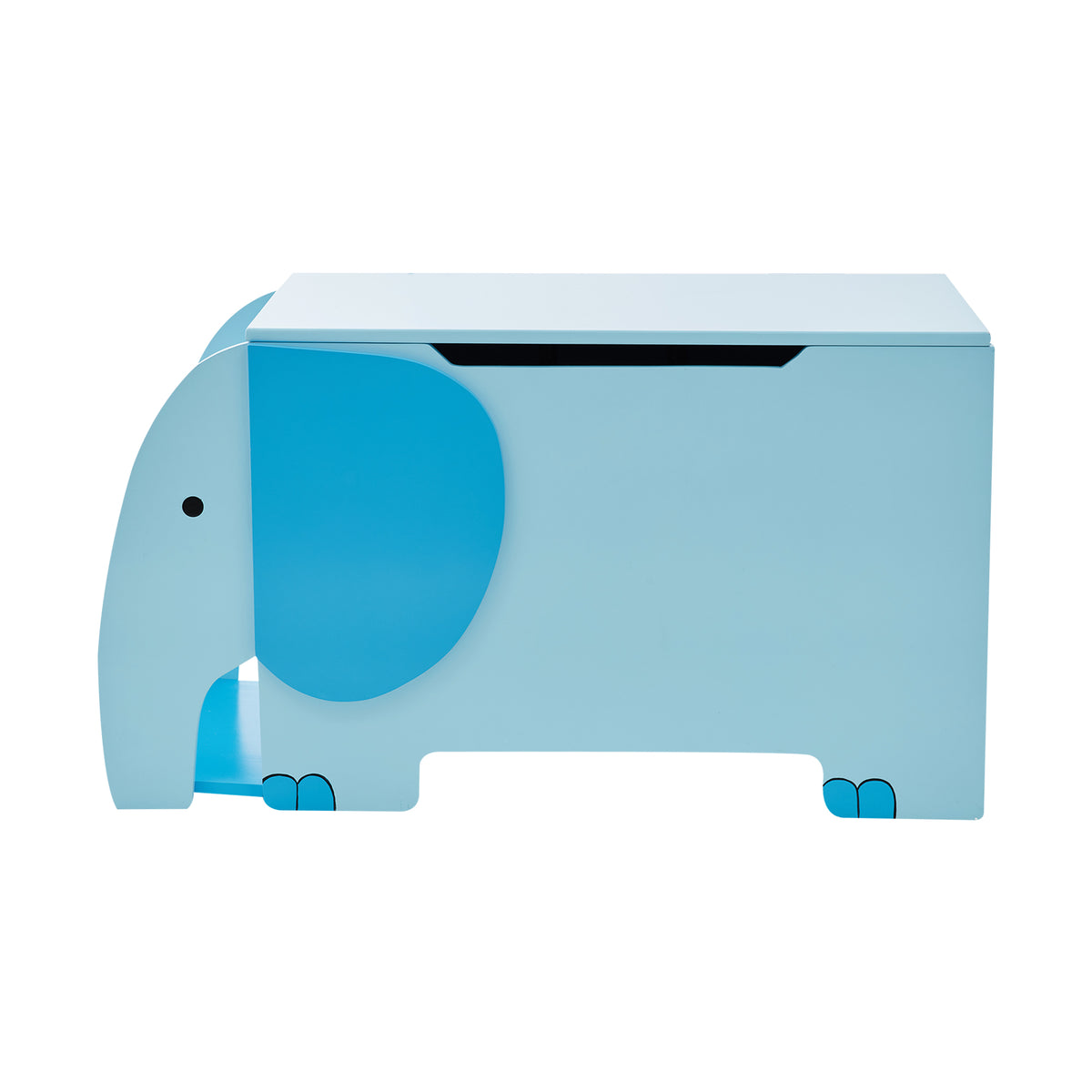 Teamson Kids Elephant Wooden Toy Box Chest with Shelf, Kids Storage Or ...