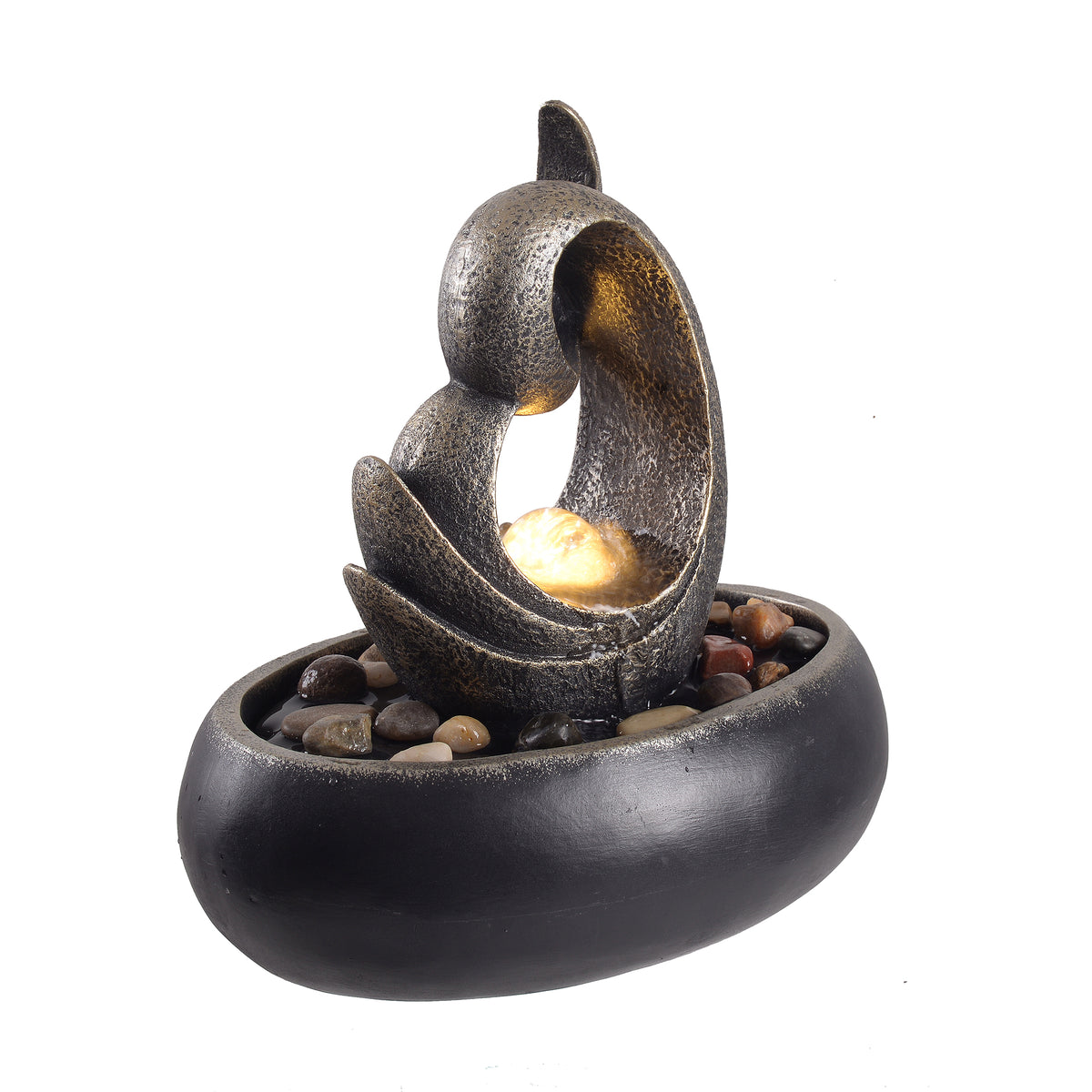 Peaktop by Teamson Home Indoor Tabletop Water Feature, Water Fountain ...