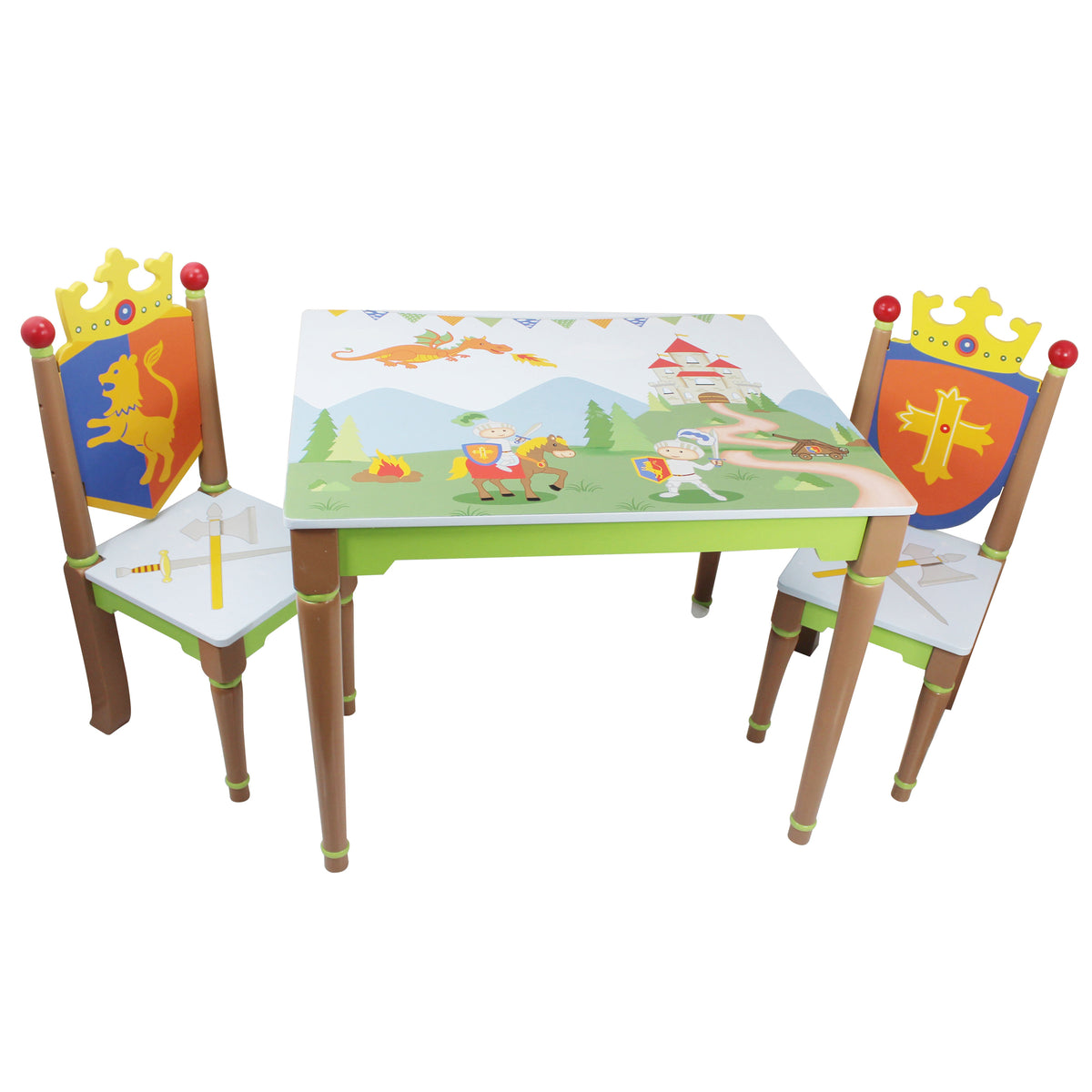Fantasy Fields Knights & Dragons Children’s Wooden Activity Table & 2 ...